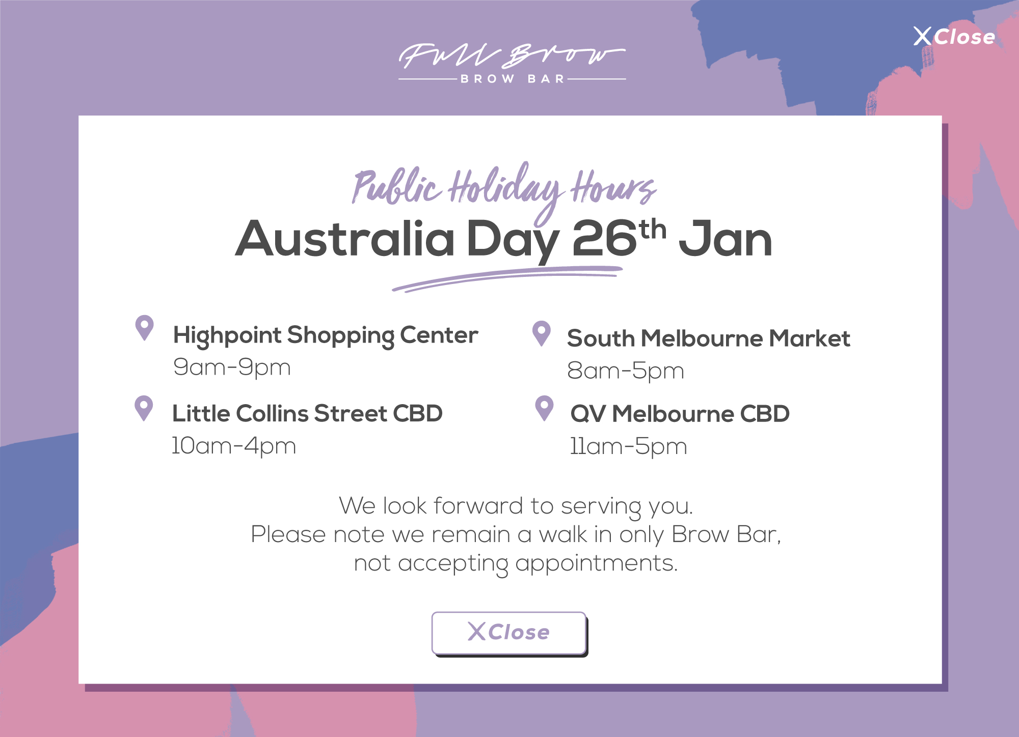 Eyebrow Threading - QV Melbourne Shopping Centre